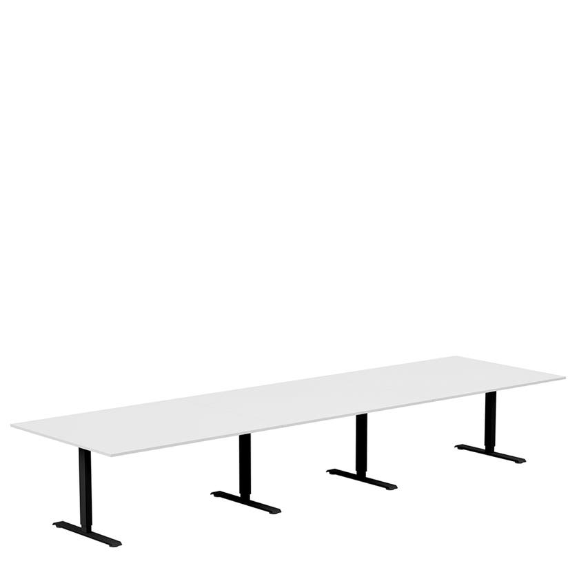 Rectangular table for 14 persons, white/black | Lanab